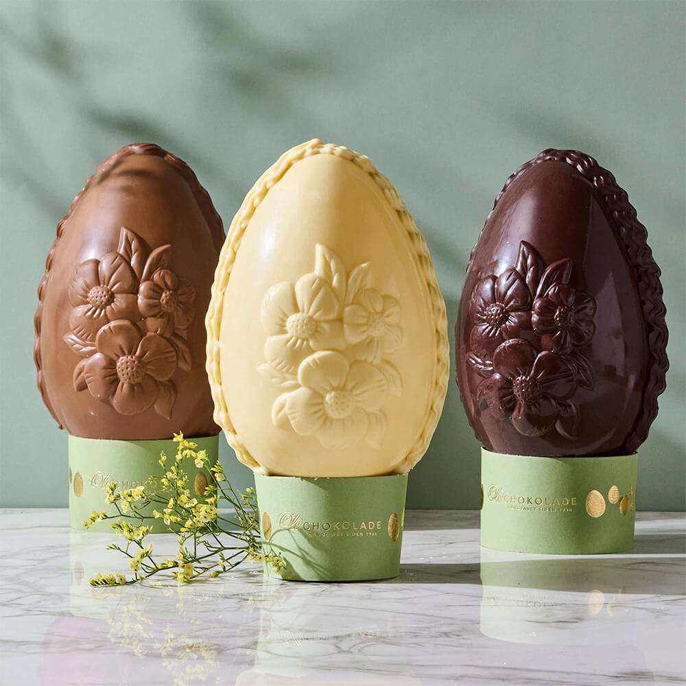 Chokoladeskal m. mønster - Ole Chokolade